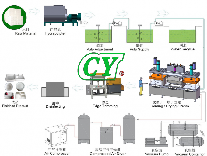 Replace Foam Paper Pulp Lunch Box Forming Machine