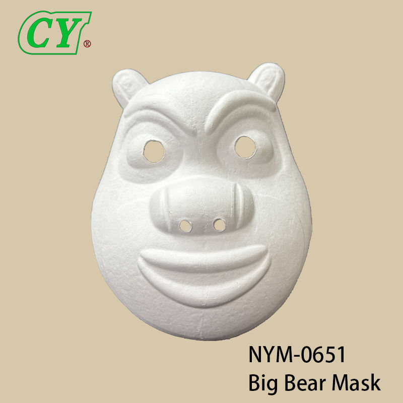 White DIY Halloween Animal Masks Eco-Conscious Pulp Molded Base for ...