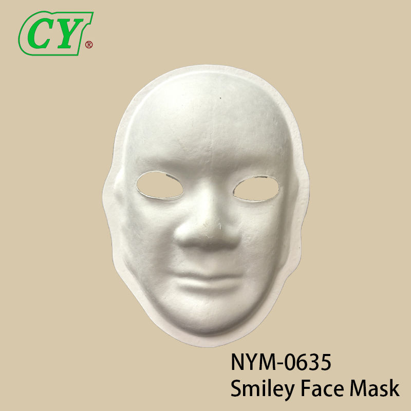 White Paper Mache Hand Painted Smile Face Cosplays Masks DIY Venetian ...