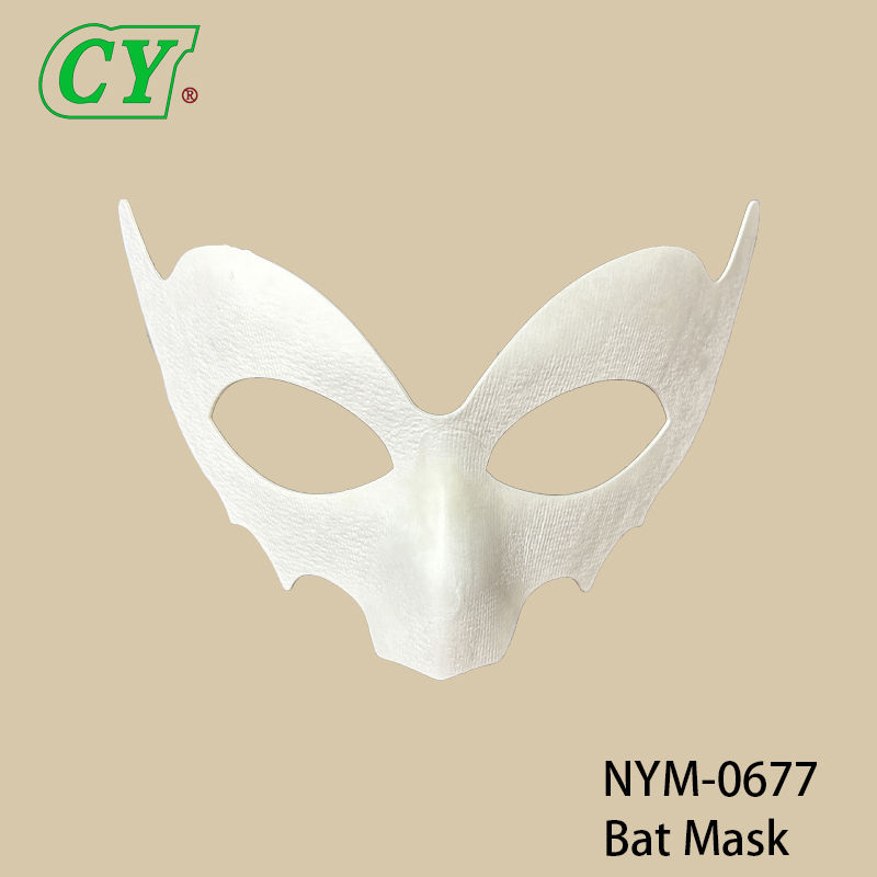 Children DIY white embryo fox mask pulp animal cat mask painting ...